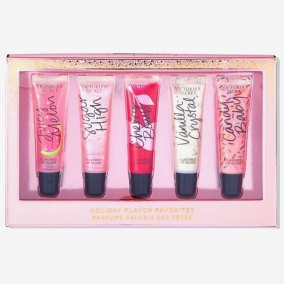 Victoria's Secret | Makeup | Victorias Secret Nwt 5 Piece Delicious Flavor Lip Gloss Holiday ...